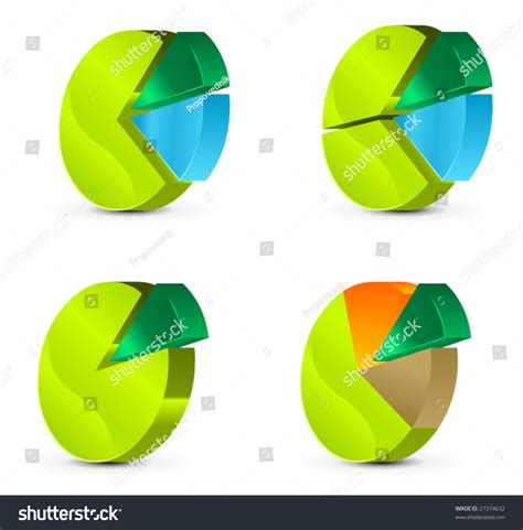 Vector Illustration Shiny Bar Pie Chart Stock Vector Royalty Free 27374632 Shutterstock