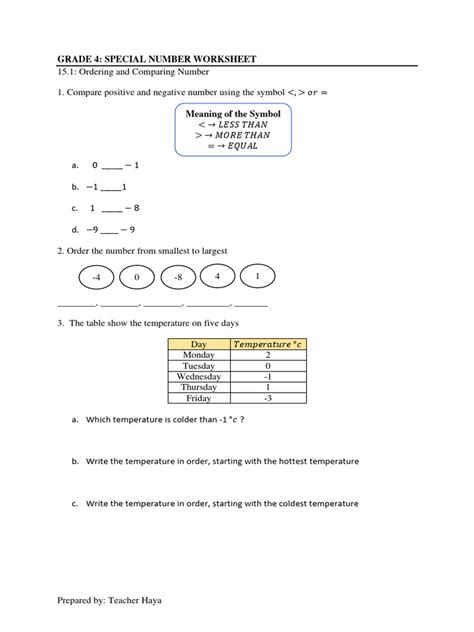 Special Number Worksheet Grade 4 Cambridge Mathematics Download