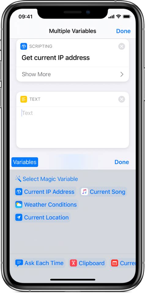 Use Variables In Shortcuts Apple Support