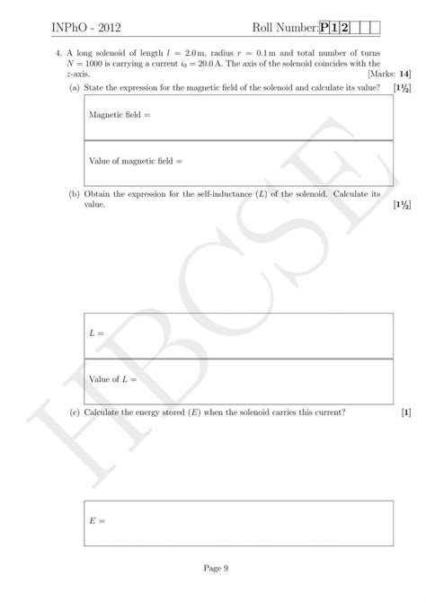 Indian National Physics Olympiad Question Paper Notes LearnPick India