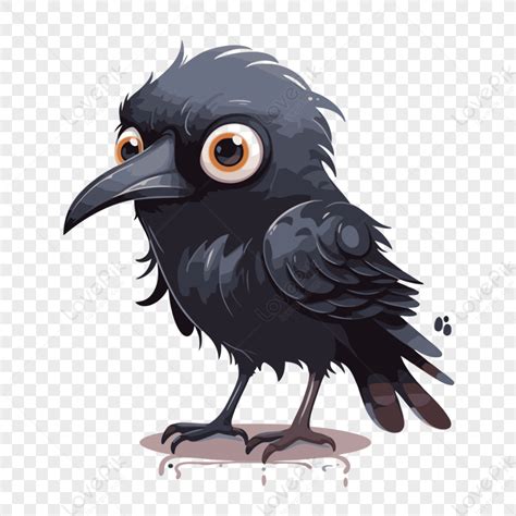 귀여운 까마귀 벡터 만화 클립 아트 상표 Png 일러스트 무료 다운로드 Lovepik