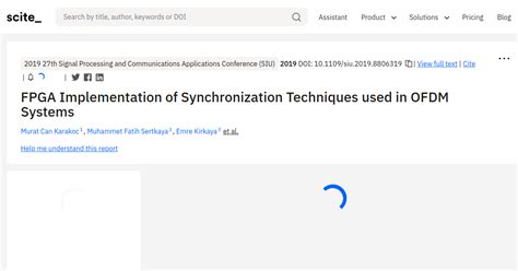 Fpga Implementation Of Synchronization Techniques Used In Ofdm Systems