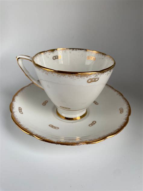 Vintage Royal Stafford Bone China “rebekah” Tea Cup And Saucer Made In
