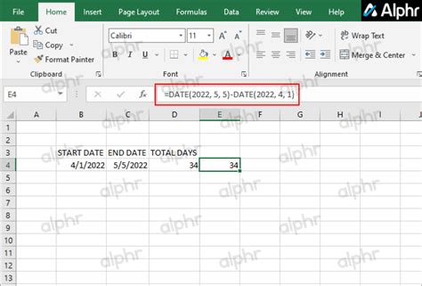 How To Calculate Days Between Two Dates In Excel