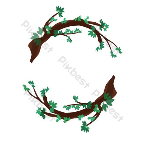 Green Tree Border Illustration PNG Images PSD Free Download Pikbest