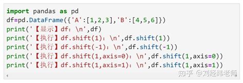 对dataframe对象中的数据将各行列进行整体平移dataframeshift 知乎
