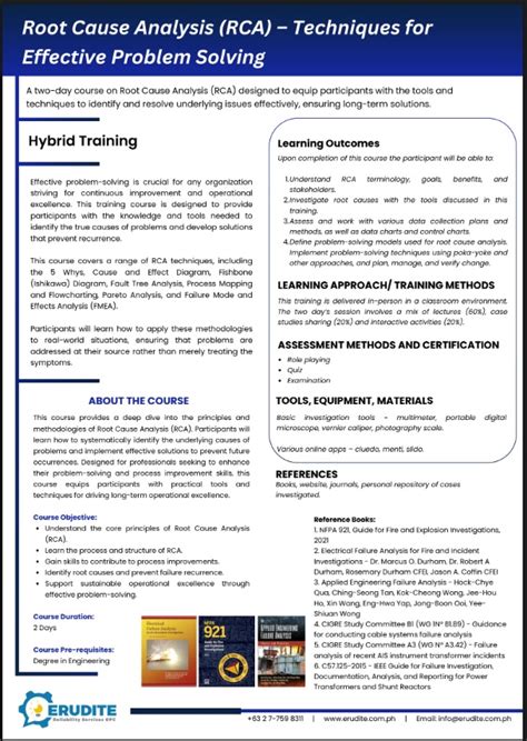 Classroom Training Root Cause Analysis Rca Techniques For