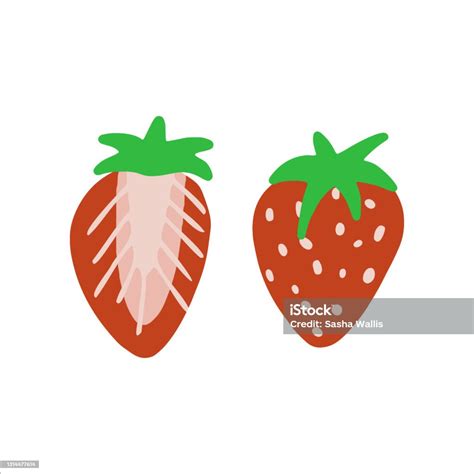 추상적 인 스타일의 딸기의 손으로 그린 벡터 그림 벽지 직물 직물 포장지 및 끝없는 배경을위한 매끄러운 패턴 0명에 대한 스톡 벡터 아트 및 기타 이미지 Istock