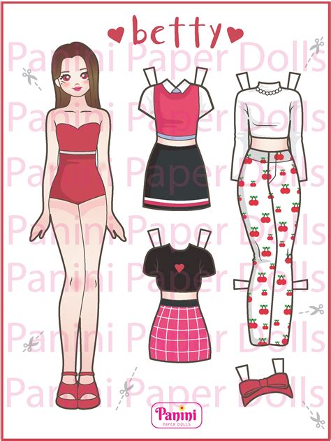 Pin On Panini Paper Doll Dress Up Set 1