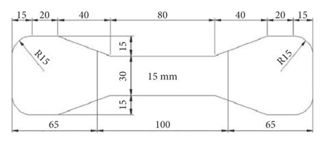 Geometric Dimensions Of The Specimens Download Scientific Diagram