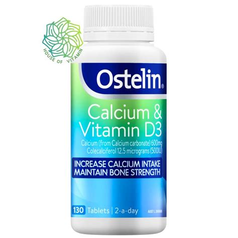 Jual Ostelin Calcium And Vitamin D3 130 Tablets 1000iu 300 Capsules Cal