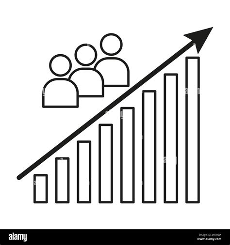 Growth Chart Icon People And Progress Symbol Vector Population Chart Stock Vector Image And Art