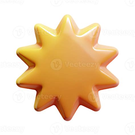 Elegant Creative Burst Badge With Eight Points Flat Color Single Weight Stroke Symmetrical