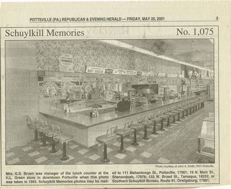 Lunch Counter At H L Greens 1900s Restaurant Decor Historic
