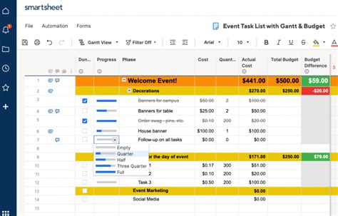 How To Make A Timeline In Excel Template And Tutorial Smartsheet