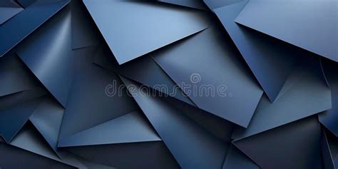 Abstract Geometric Blue Pattern Of Overlapping Triangular Shapes