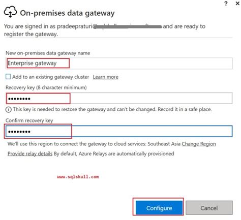 install and configure on premises data gateway sql bi tutorials