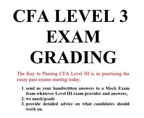 Cfa Level Iii Essay Exams Marking And Grading Am Papers