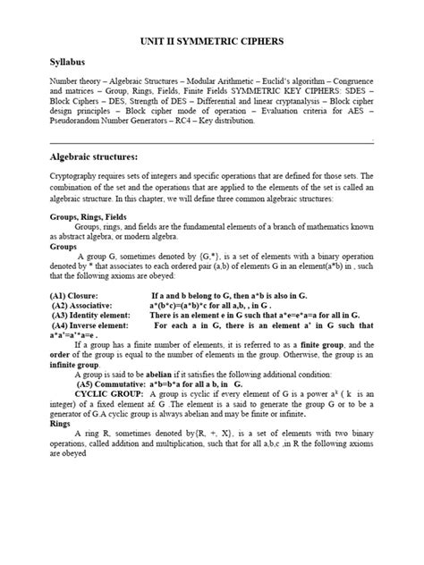 Ccs Unit Ii Notes Pdf Group Mathematics Field Mathematics