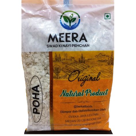 Jual Poha Meera Rice Flakes Flattened Premium Beras India Aval Avalakki Shopee Indonesia