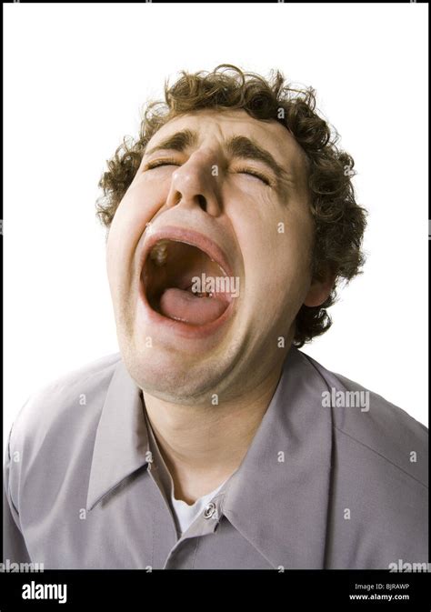 Man Crying Out In Distress Stock Photo Alamy