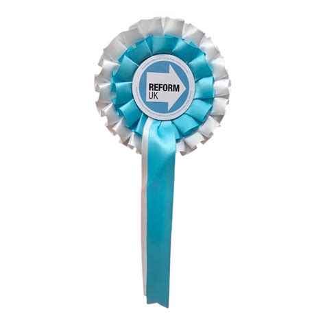 Official Reform Uk Rosette Genuine Party Merch