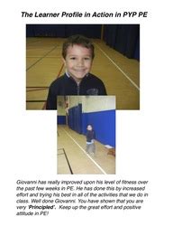 PYP PE The Learner Profile In Action In PYP PE WHAT IS POSSIBLE