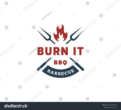 Barbecue Logo Inspiration Food Grill Design เวกเตอร์สต็อก ปลอดค่า
