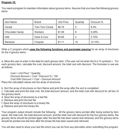 Solved Program 10 You Need A Program To Maintain