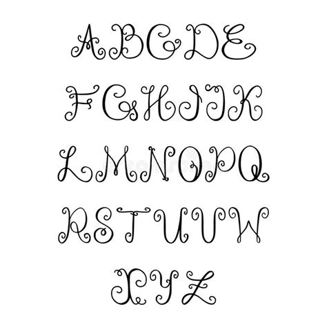 Vector Hand Drawn Brush Painted Letters Stock Vector Illustration Of Script Letter