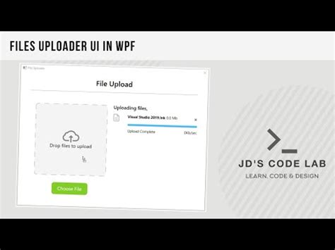 WPF C Drag Drop To Upload File UI UI Design In Wpf C Jd S Code