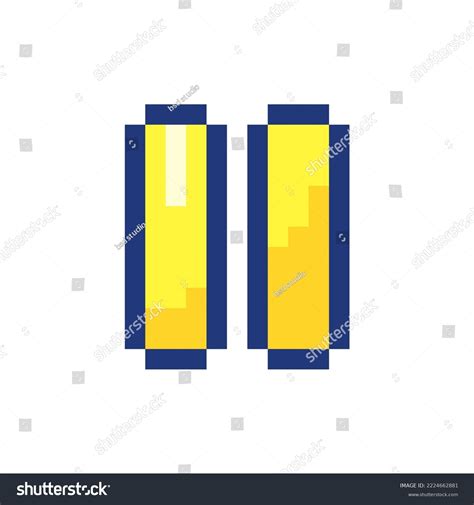 Pause Button Pixelated Rgb Color Ui Stock Vector Royalty Free Shutterstock