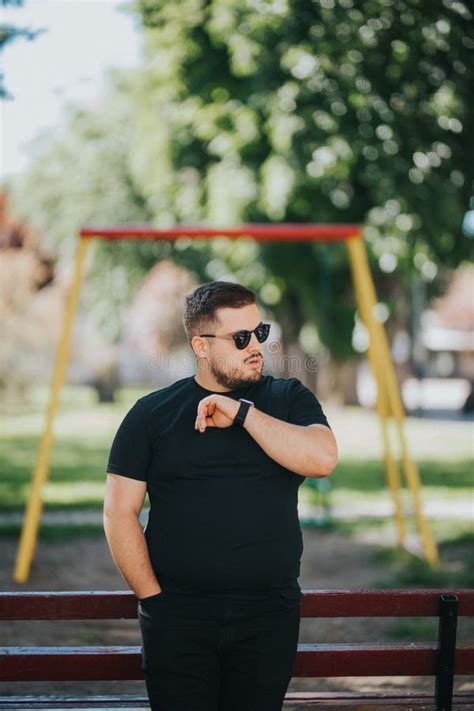 Stylish Male Wearing A Smartwatch Is Using A Voice Command Recorder Stock Image Image Of Model