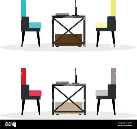 Chair And Side View And Nobody Stock Vector Images Alamy