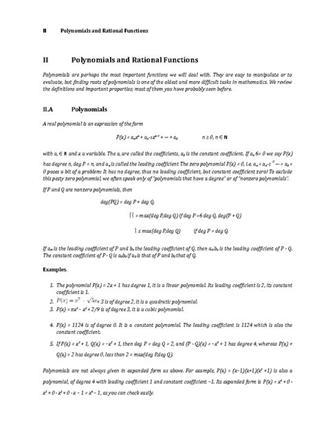 polynomials they are easy to manipulate or to evaluate but finding
