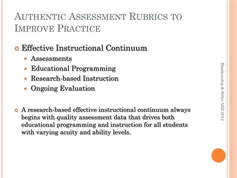 Ppt Authentic Assessment Rubrics To Improve Practice Powerpoint Presentation Id2346027