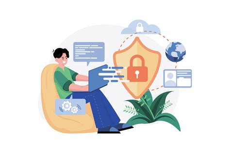 Cyber Security Developer Illustration Concept A Flat Illustration