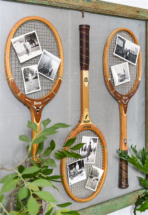 Vintage Tennis Racket Photo Display Little House Of Four Creating A