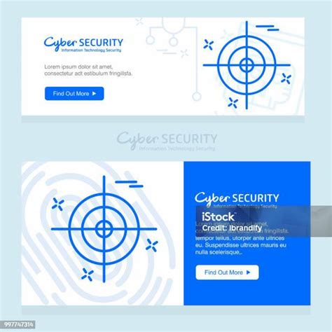 Cyber Security Banner Design Vector Stock Illustration Download Image Now Abstract Blue