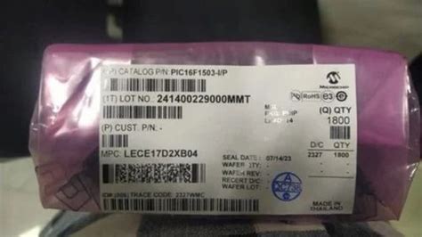 PIC16F1503 I P Microchip Pic Microcontrollers At Rs 56 Piece New Items In Mumbai ID