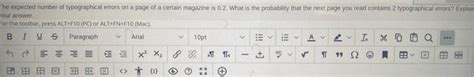Solved The Expected Number Of Typographical Errors On A Page