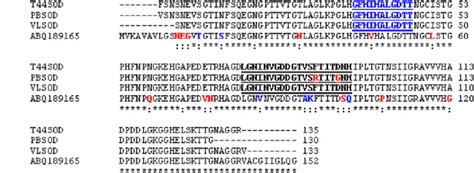 Clustal W 183 Multiple Sequence Alignment And Comparison Of Deduced