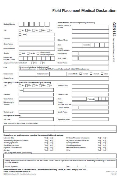 Free 50 Medical Declaration Forms Download How To Create Guide Tips Free 50 Medical Declaration Forms Download How To Create Guide Tips
