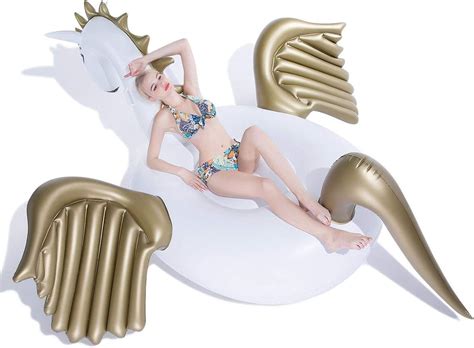 Jasonwell Giant Inflatable Pegasus Pool Float Inflatable Float Toy With Rapid Valves BigaMart