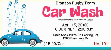 Free Printable Car Wash Ticket Template Templates Printable