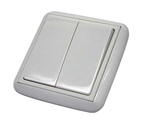 Conmutador Doble Blanco Serie Lotus Bricoled Iluminación Led