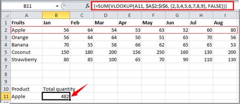 How To Use Vlookup And Sum In Excel