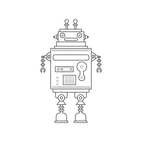Robot Doctor Vector Art Png Cute Vector Robotic Doctor In Line Style Trendy Machine Robotics