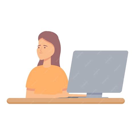 Premium Vector Programming Classroom Icon Cartoon Vector Computer