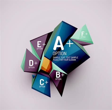 Premium Vector Geometric Shapes With Sample Text Abstract Template